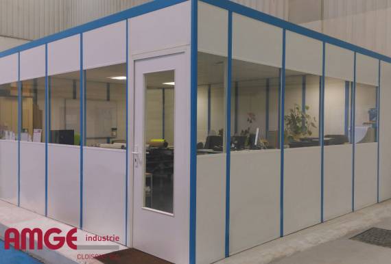 Cloison de bureau modulaire industrielle et tertiaire | AMGE industrie ...